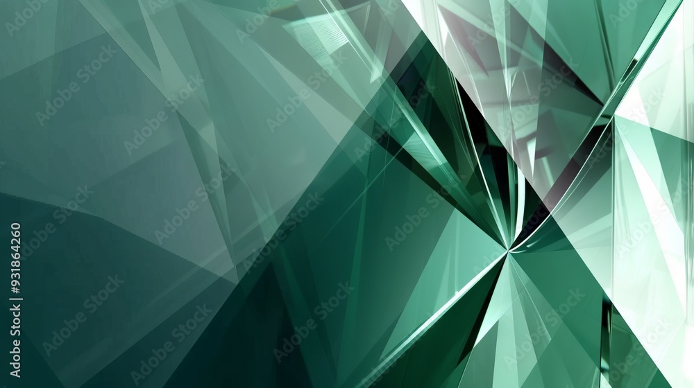glass tangram background architectural very dark green gradients Stock ...
