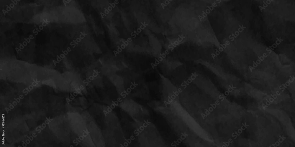 Vector Dark black crumpled old paper background. black cracked texture ...