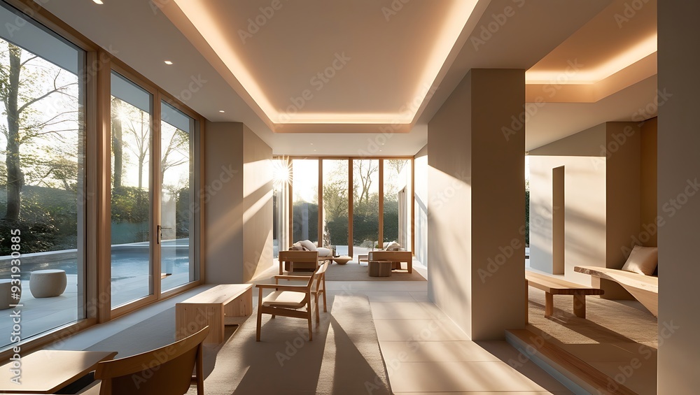 This serene and modern space is a perfect example of how natural light ...