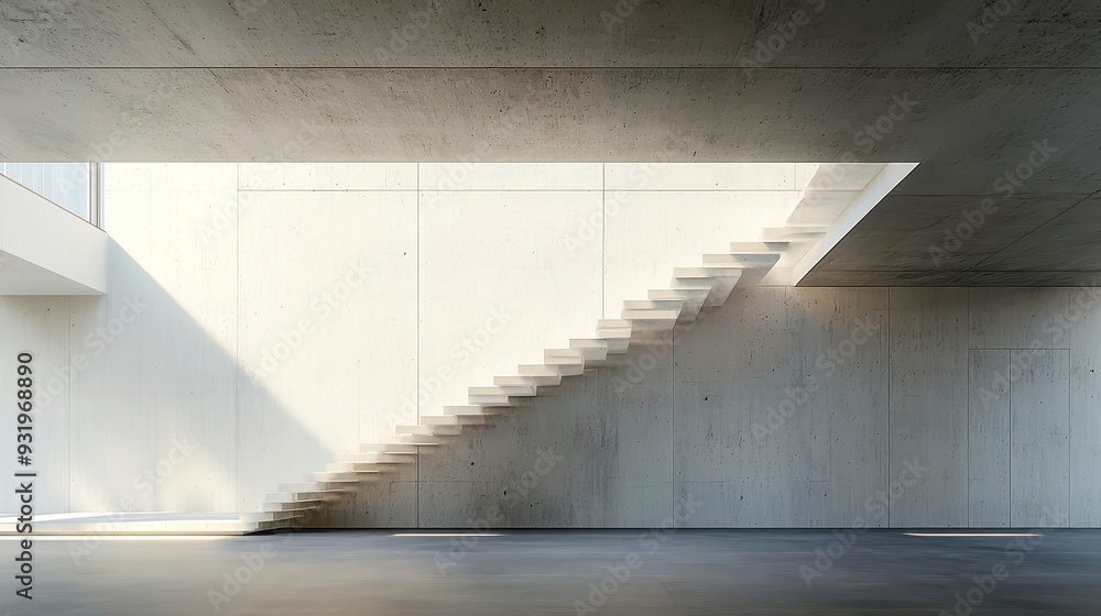 Architectural concept, open space design, harmonious integration of ...