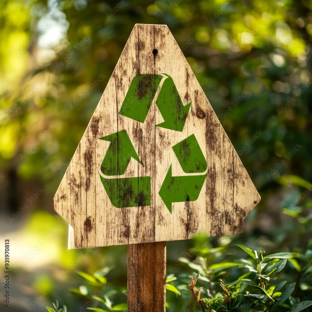 Creative Recycling Symbol with Green Button: Zero Waste and Reuse ...