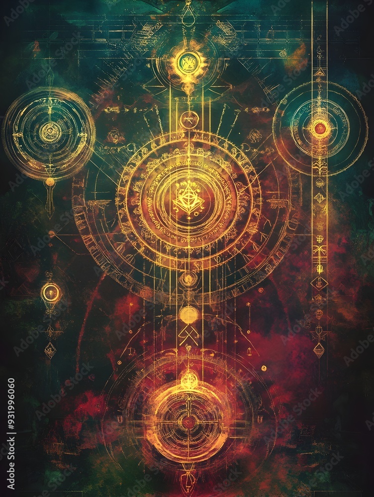 Captivating Mystical Icons Ancient Glyphs and Sacred Symbols in ...