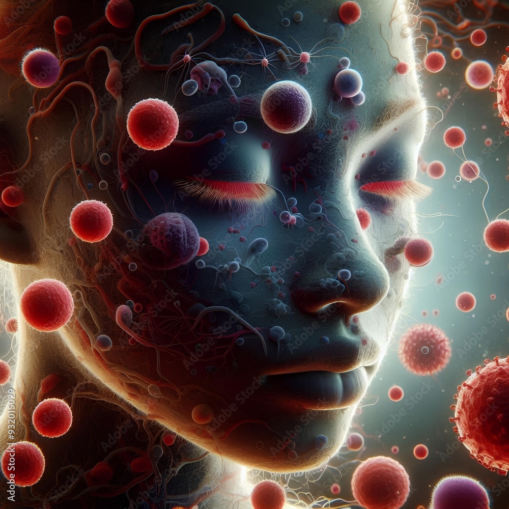 Parasitic infection of the human eye caused by contaminated water Stock ...