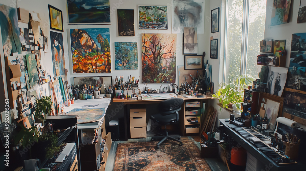 An intimate look at the life of an artist in their studio, capturing ...