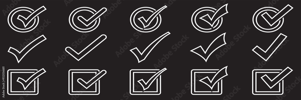 Check mark icon. Check mark vector icon. Checkmark vector Illustration ...