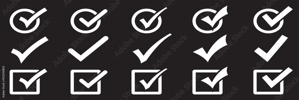 Check mark icon. Check mark vector icon. Checkmark vector Illustration ...