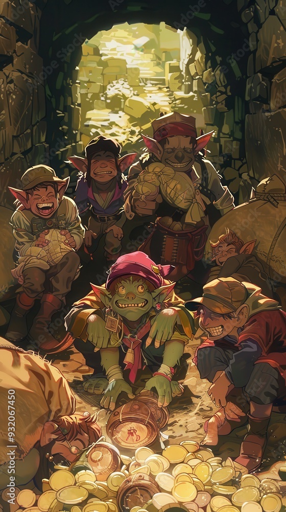 Goblins excitedly gather treasure while plotting their next heist in a ...