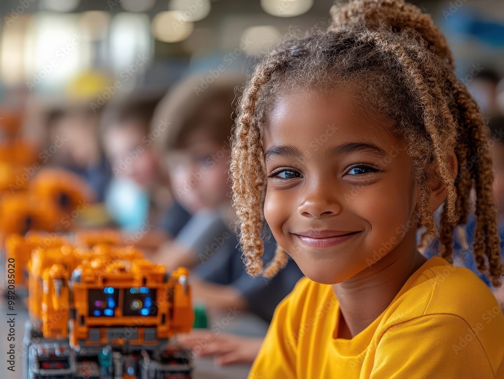 diverse group of elementary school children engrossed in a ...