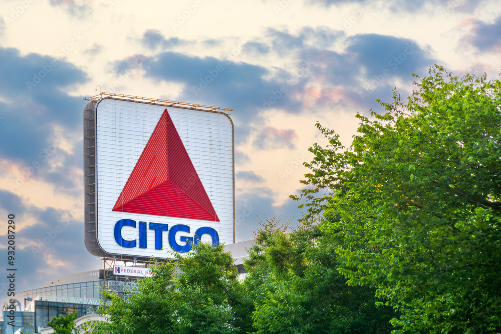 Iconic Citgo sign with cloudy sky background, on July 28, 2024, Boston ...