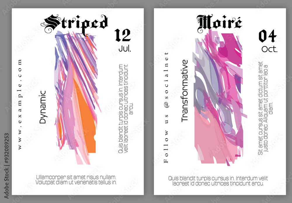 Flyer A4 with Abstract Shuttered Glass Shape Simple on White Background ...