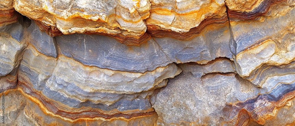 Sedimentary rock formations background with intricate layers and ...