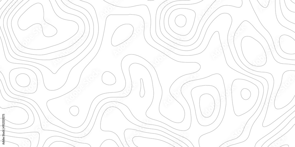 White simple topography design with slim stroke vector format ...