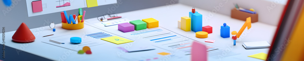 Project Management Visualizing Workflow with 3D Business Cartoons ...