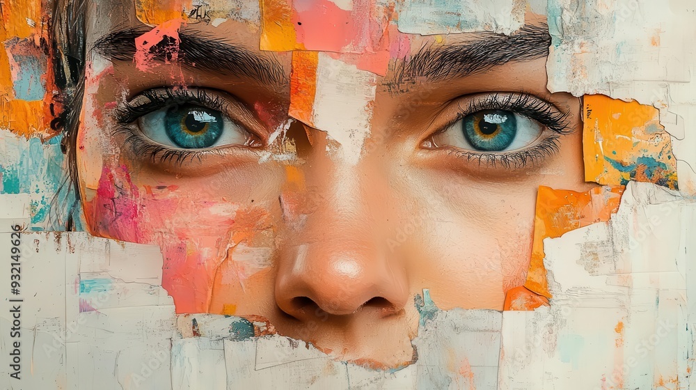 ethereal collage depicting the healing journey through art therapy torn ...