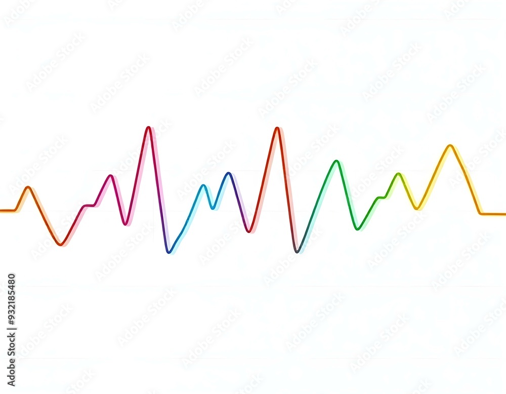 a detailed heartbeat graph background showing multiple lines in ...