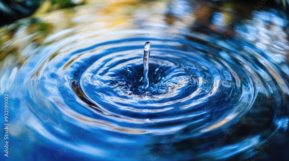 Abstract visual of flowing water in a fountain with continuous, looping ...