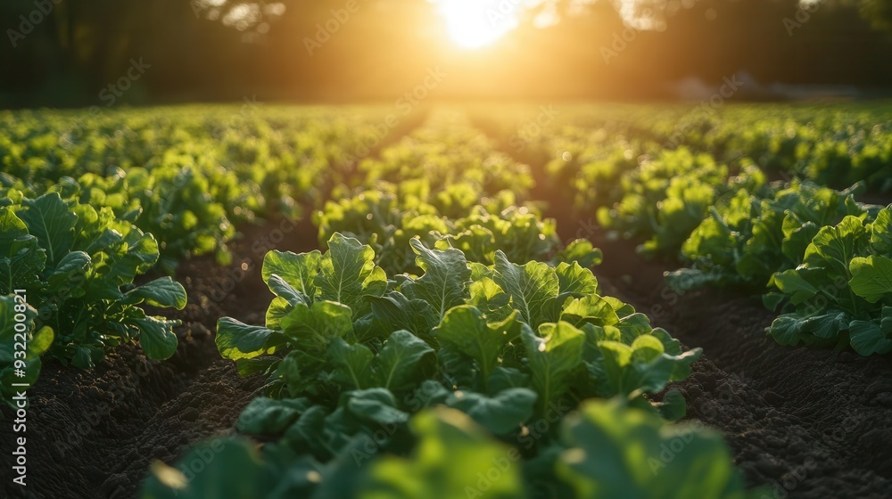 harmonious agrivoltaic farm landscape lush crops thriving beneath ...