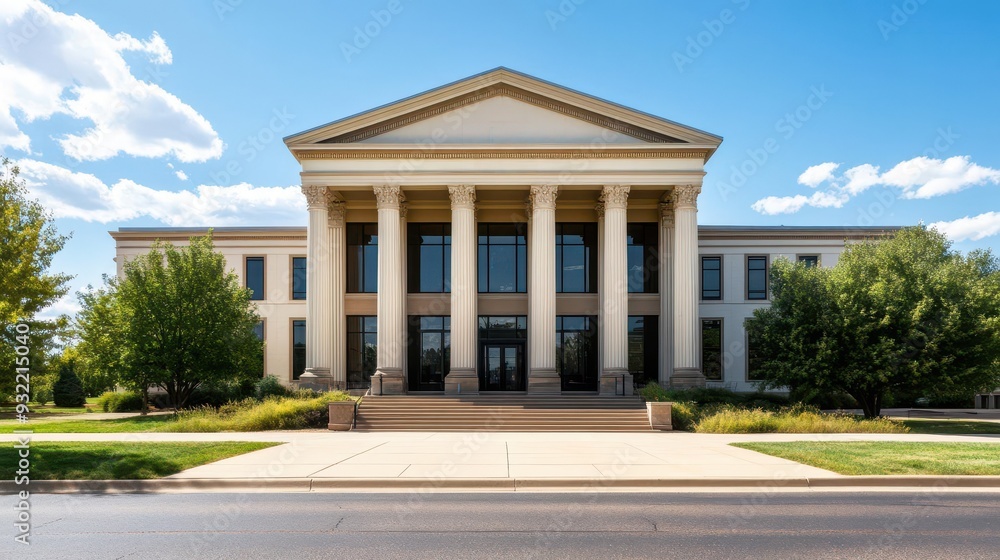 The exterior of a historic courthouse, representing the enduring nature ...