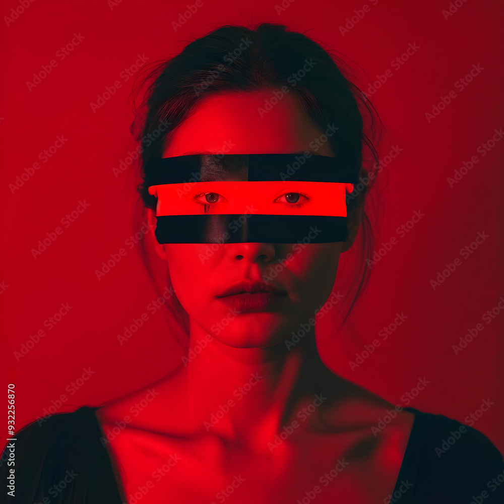 Black Censorship Bar Mask on Eyes for Surveillance Privacy Protection ...