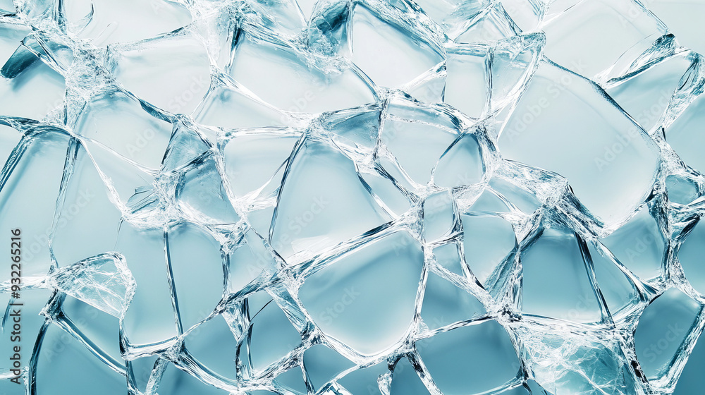 A large collection of various cracks and broken glass patterns isolated ...