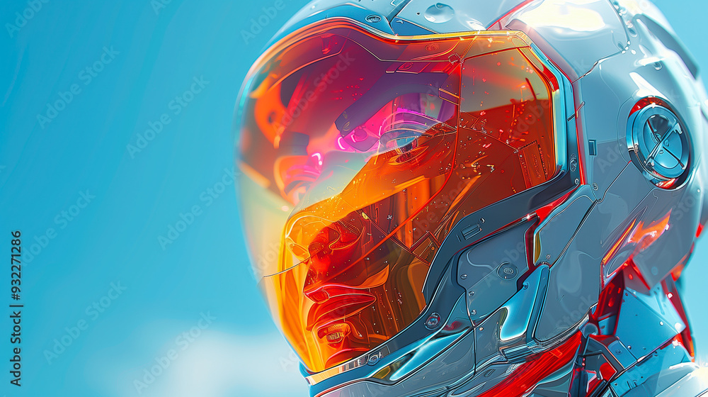 Person Wearing High Tech Helmet, Invisible behind Technology, Anonymous ...