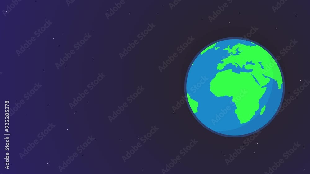 Spinning Earth Animation Background Illustration Of Planets From Outer