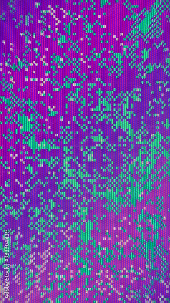 Abstract pixelated interlaced flowing rainbow 8 bit gradient cyber ...