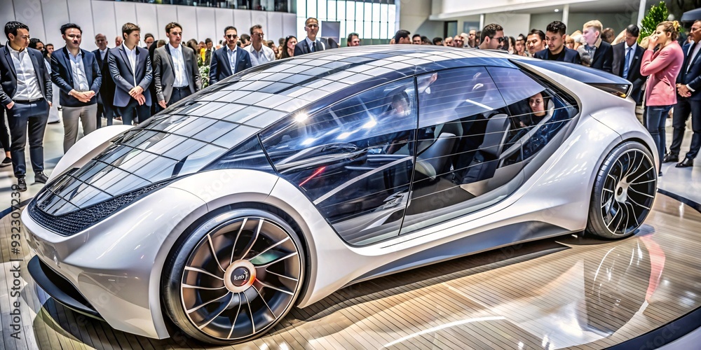 Unveiling the Future: Solar-Powered Concept Car Delights Audience. A ...