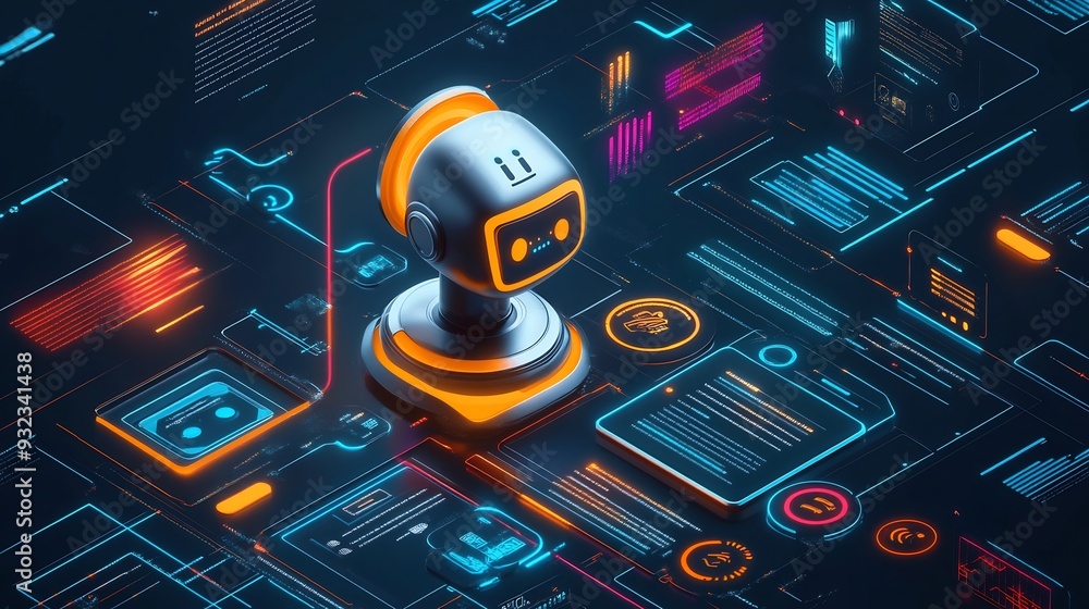 Dynamic design representing the role of AI in customer service ...