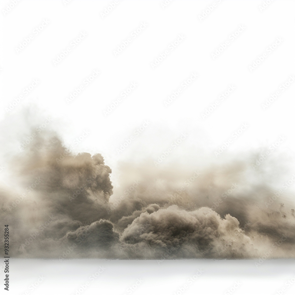 smoke cloud explosion dust fog haze steam mist blast debris air ...