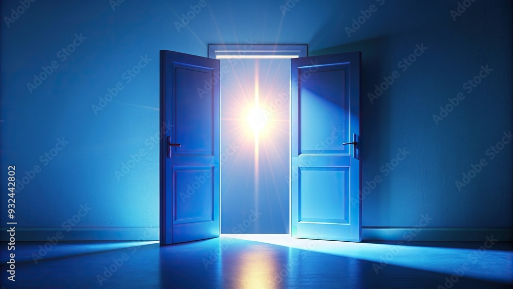 vibrant,illumination, light, glow, open door, Illuminating light is ...