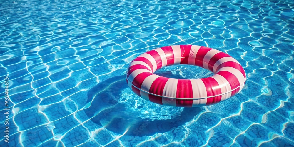 pool, blue, float, water, ripples, bright, white, pink, Bright pink and ...