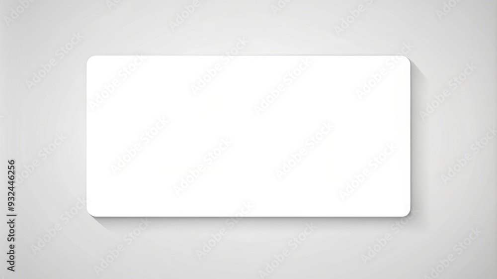 White horizontal rectangle blank box from top side angle silhouette ...