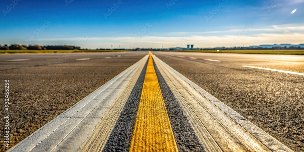 ภาพประกอบสต็อก airport runway, pavement, tarmacadam, travel, aviation ...