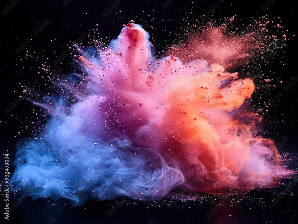 Color powder splash rainbow background paint holi smoke colour abstract ...