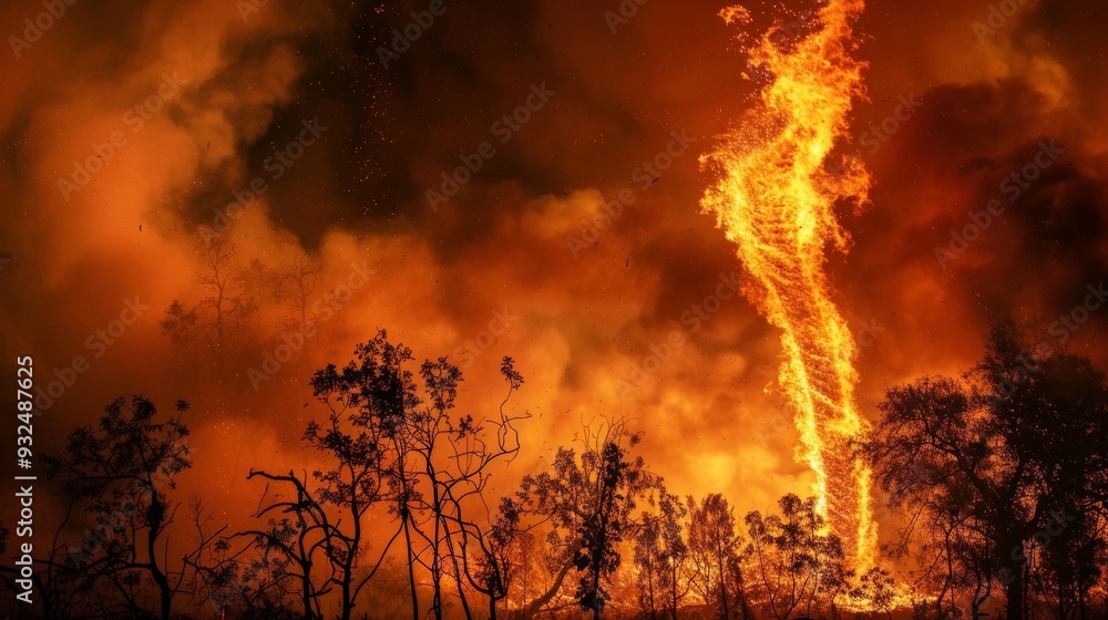 Fire tornadoes, or fire whirls, are rare phenomena that occur during ...
