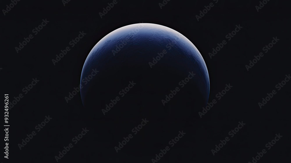 Gradient Abstract Planet on Dark Background with Smooth Color ...
