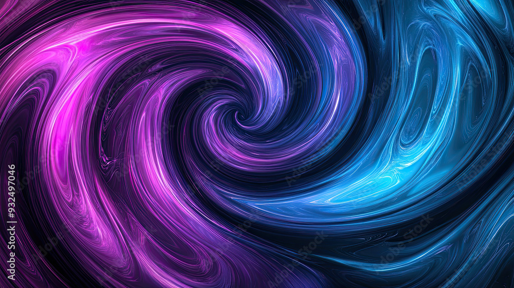 Vibrant and Dynamic Pattern of Swirling Lines in Shades of Purple, Blue ...