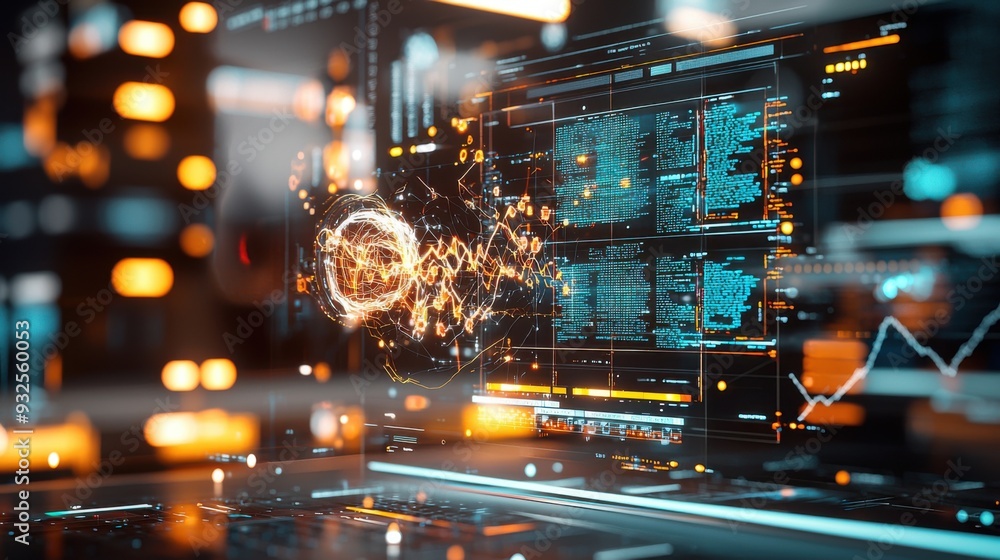 Detailed technical visual of a data table and stereoscopic chart with a ...