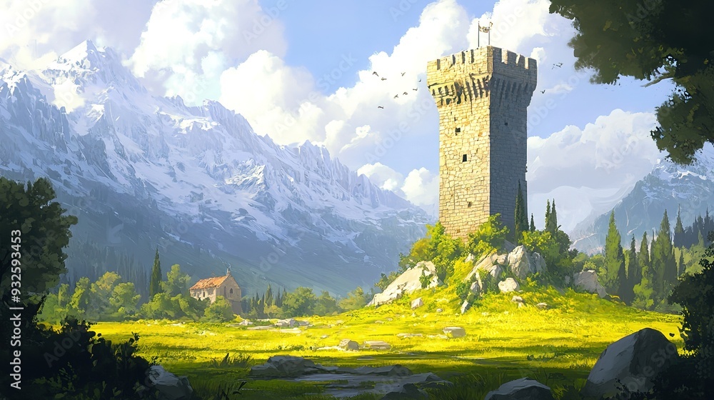 Logo for a Video Game About Conquering a Tower. Features a Realistic ...