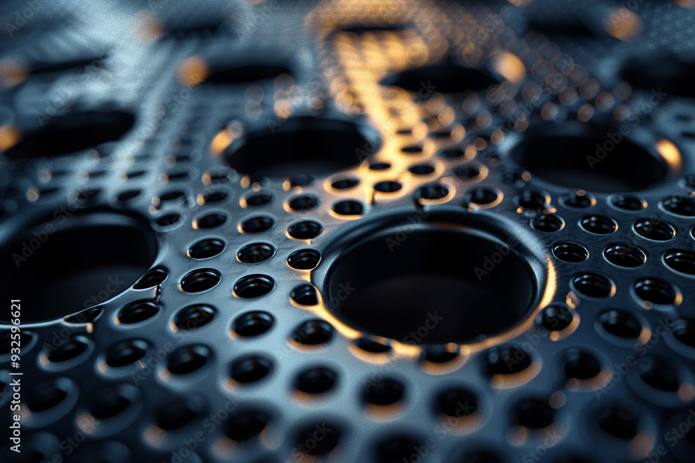 abstract black metal background or texture features a sleek and modern design, with intricate ...