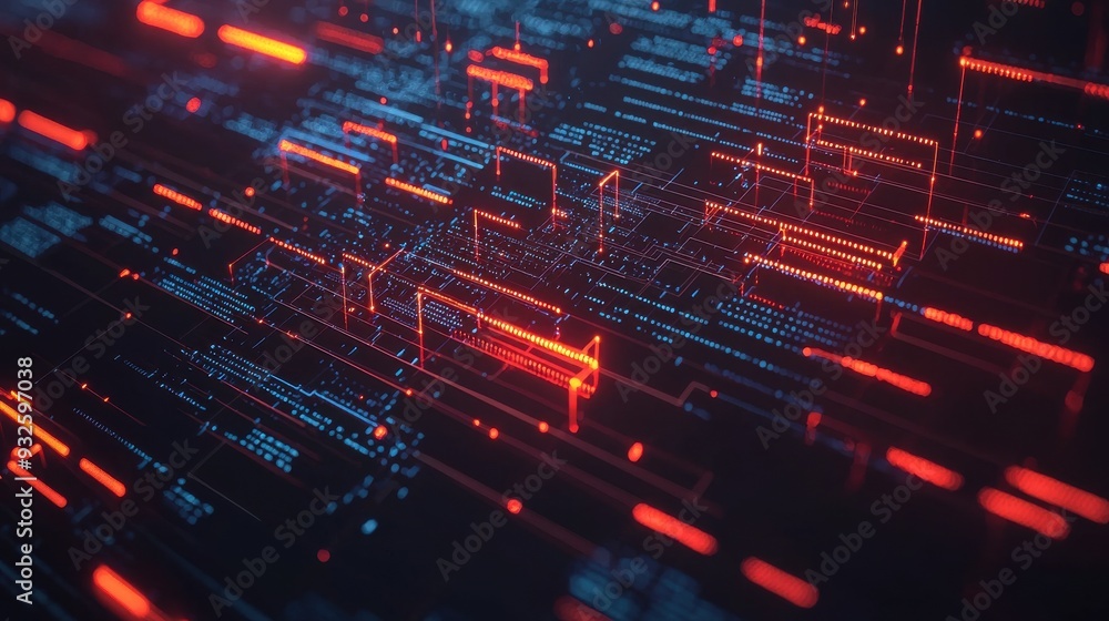 A detailed close-up of a machine learning algorithm visualized as a web ... A detailed close-up of a machine learning algorithm visualized as a web ...