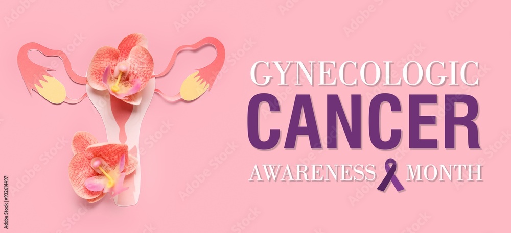 Awareness banner for Gynecologic Cancer Awareness Month with flowers ...