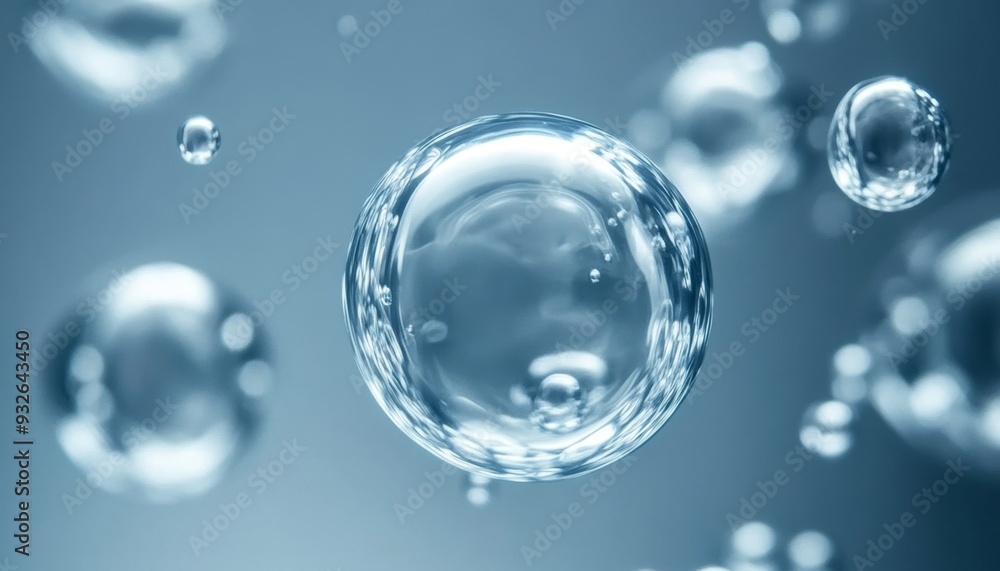 Ethereal Underwater Oxygen Bubbles: Mesmerizing Aqua Blue Macro ...