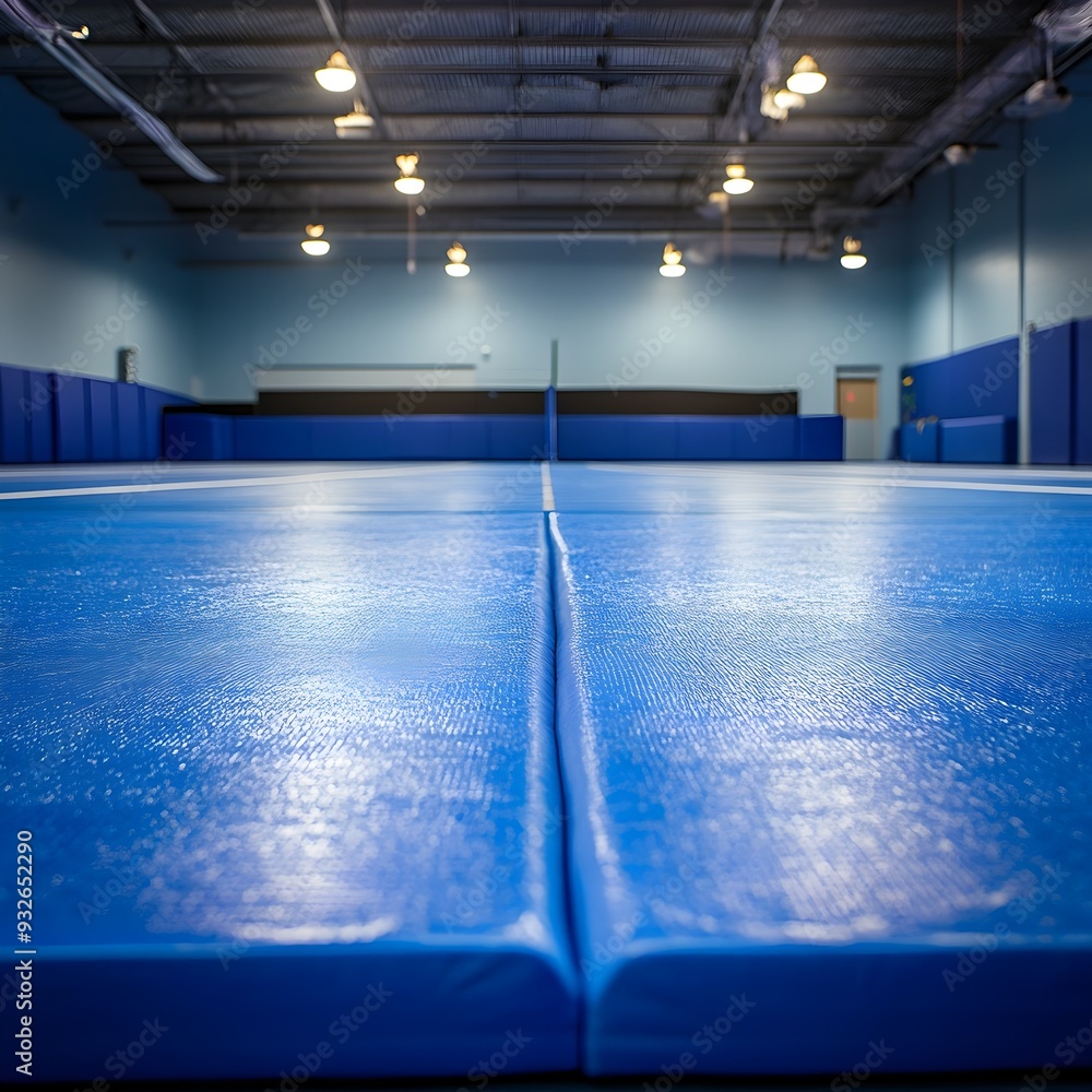 Gymnastics Floor Mat Prepared for Athlete Routines and Competitions on ...