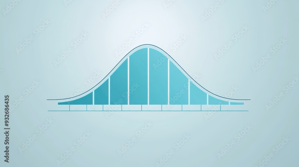 Illustration of a normal distribution curve Simplified illustration of ...