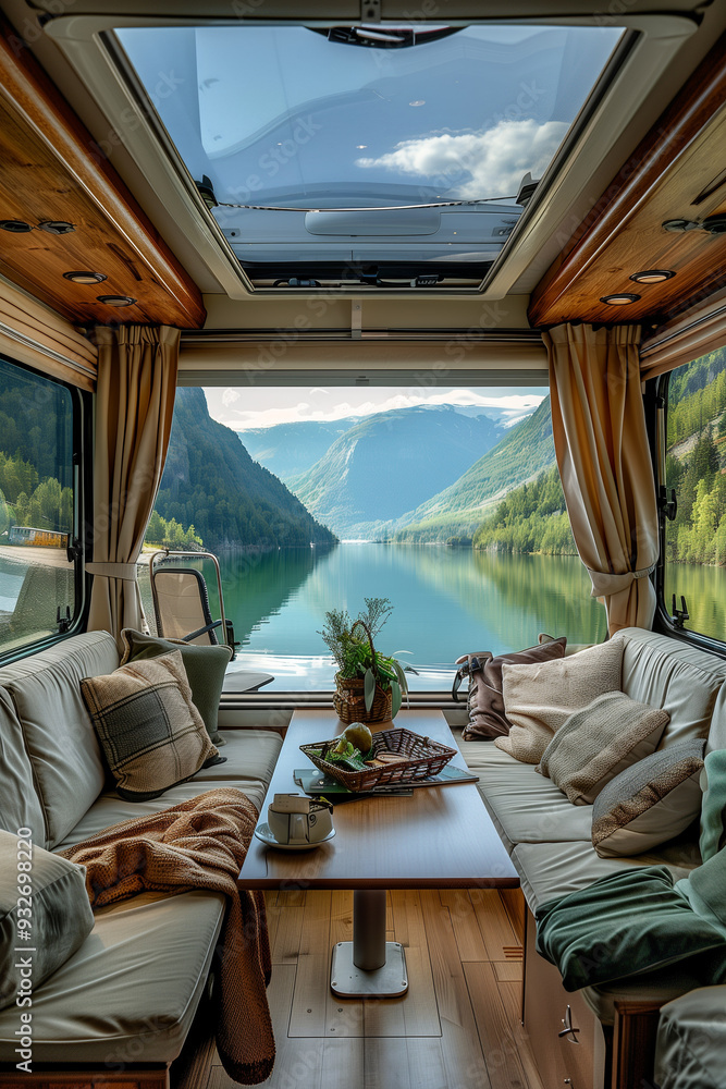 Experience luxury with this motorhome interior featuring contemporary ...