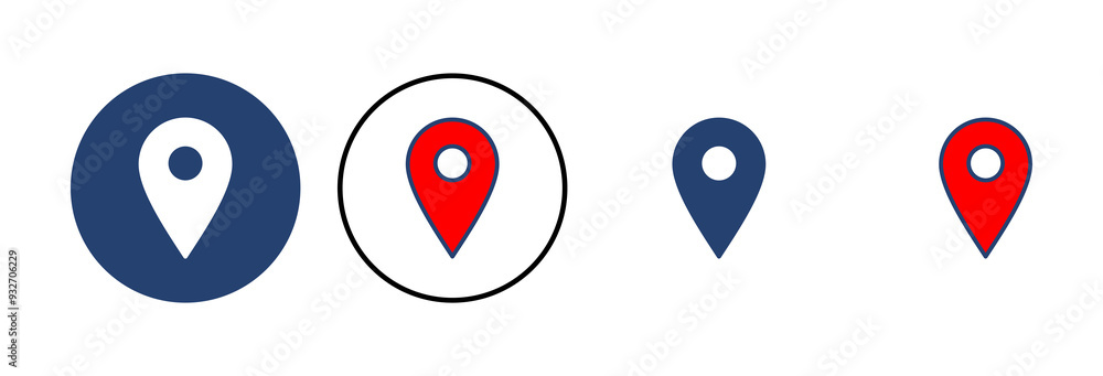 Pin icon vector. Location icon vector. destination icon. map pin Stock ...