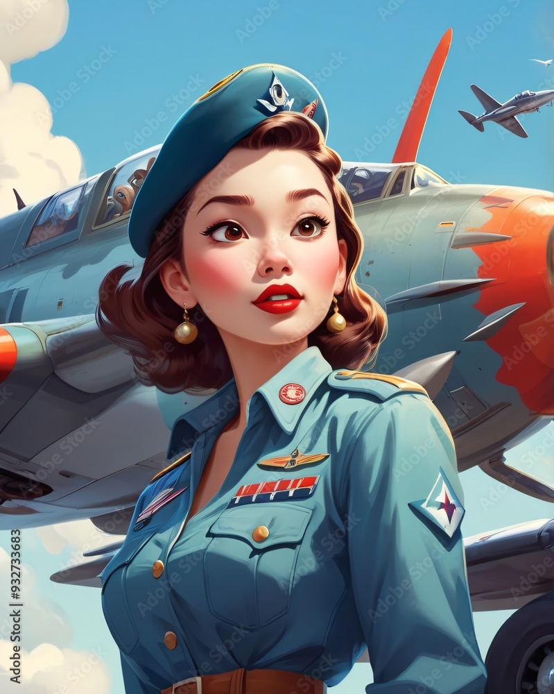 fierce WWII fighter plane adorned with a menacing shark mouth or a ...
