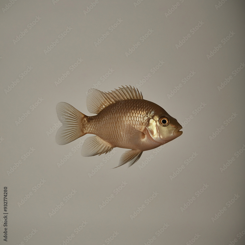 PNG ULTRA HD 8K A solitary Corydoras fish resting against a soft ...